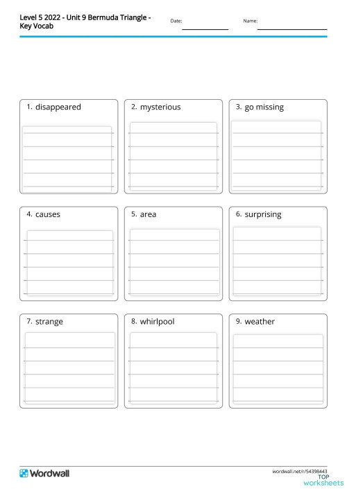 Bermuda Triangle - Make Sentences. Interactive worksheet | TopWorksheets