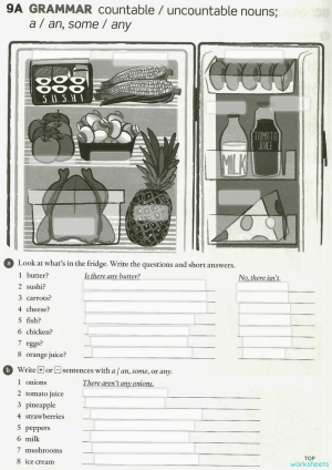 A/An/Some/Any. Interactive worksheet | TopWorksheets