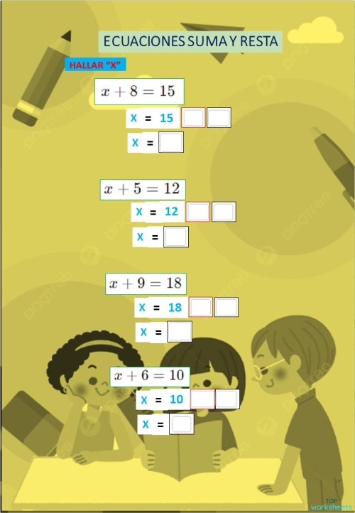 Suma Y Resta De Expresiones Algebraicas Ficha Interactiva Topworksheets