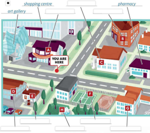 Places in a town. Interactive worksheet | TopWorksheets