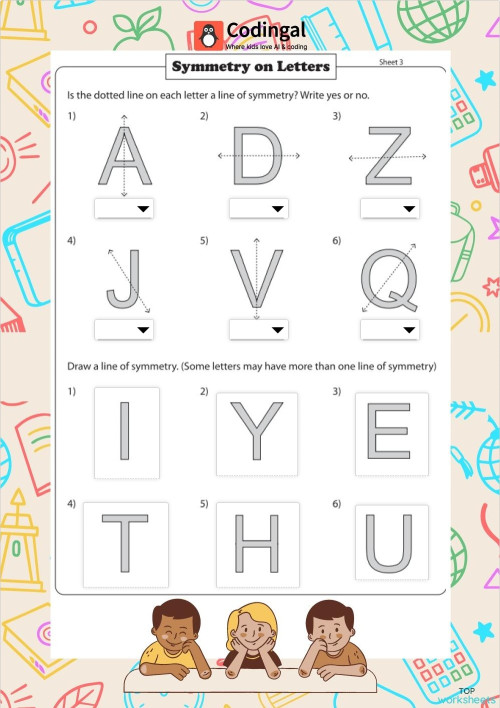M_G01M19L64_WC02_Exploring_Lines_of_Symmetry_2. Interactive worksheet ...