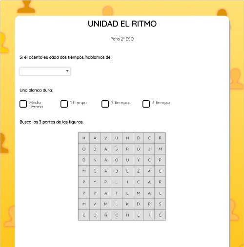 UNIDAD EL RITMO. Ficha interactiva | TopWorksheets