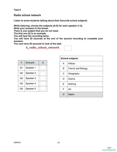 INGLESE _LISTENING. Interactive worksheet | TopWorksheets