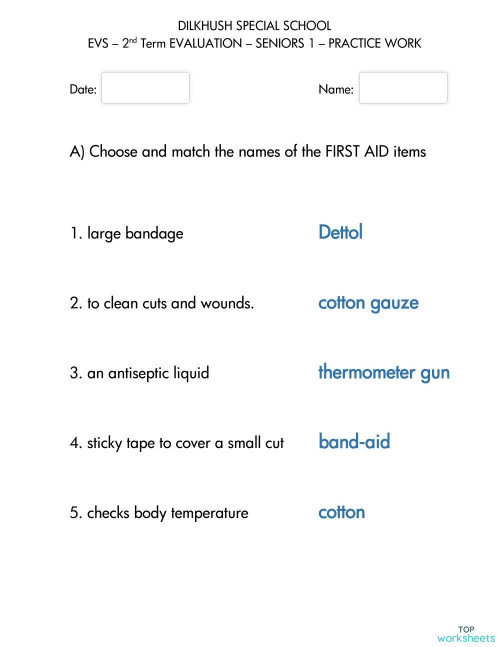 EVS PRACTICE WORK - 1. Interactive worksheet | TopWorksheets