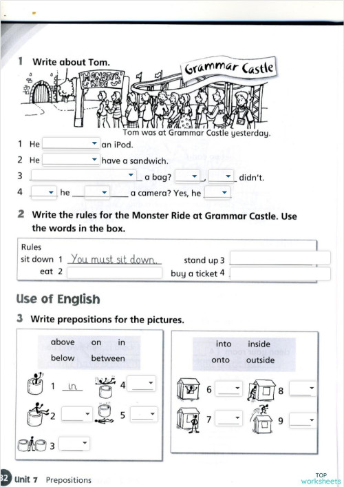 J18 - Past Simple - Homework 1. Interactive worksheet | TopWorksheets