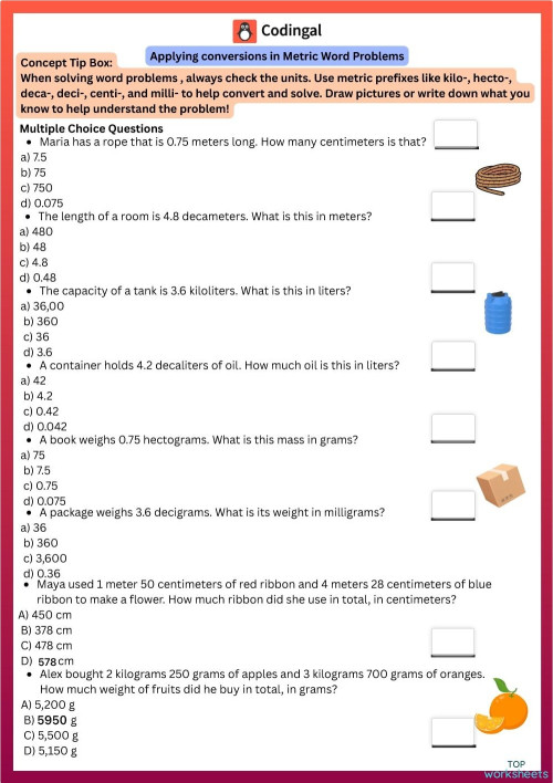 M_G05M14L40_WC01_Solving_Conversion_Problems_1. Interactive worksheet | TopWorksheets