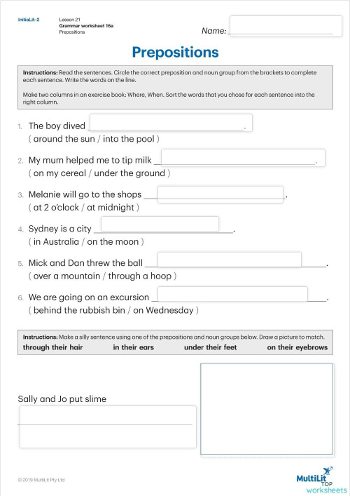 Lesson 21 Prepositions. Interactive worksheet | TopWorksheets