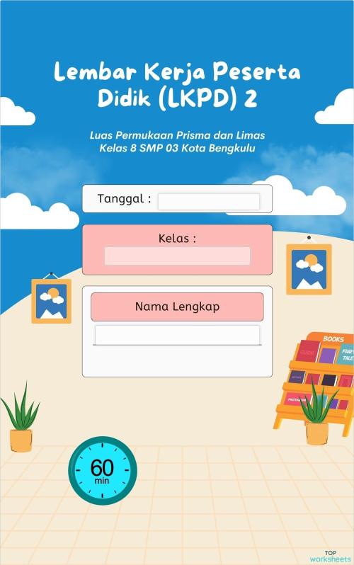 Luas Permukaan Prisma dan Limas. Lembar kerja interaktif | TopWorksheets