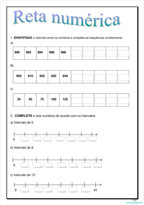 Retas: fichas interativas e exercícios online | TopWorksheets
