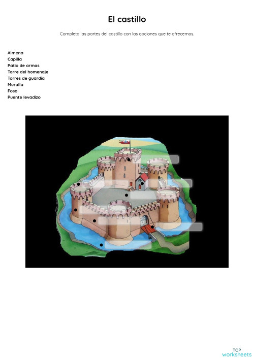 El castillo. Ficha interactiva | TopWorksheets