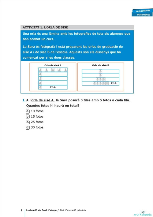 CCBB 23-24 Matemàtiques P1. Fitxa interactiva | TopWorksheets