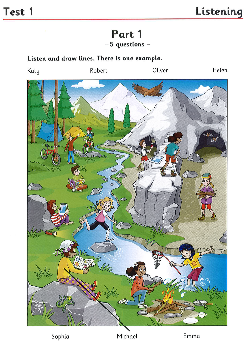 Flyers 4 listening test 1. Interactive worksheet | TopWorksheets