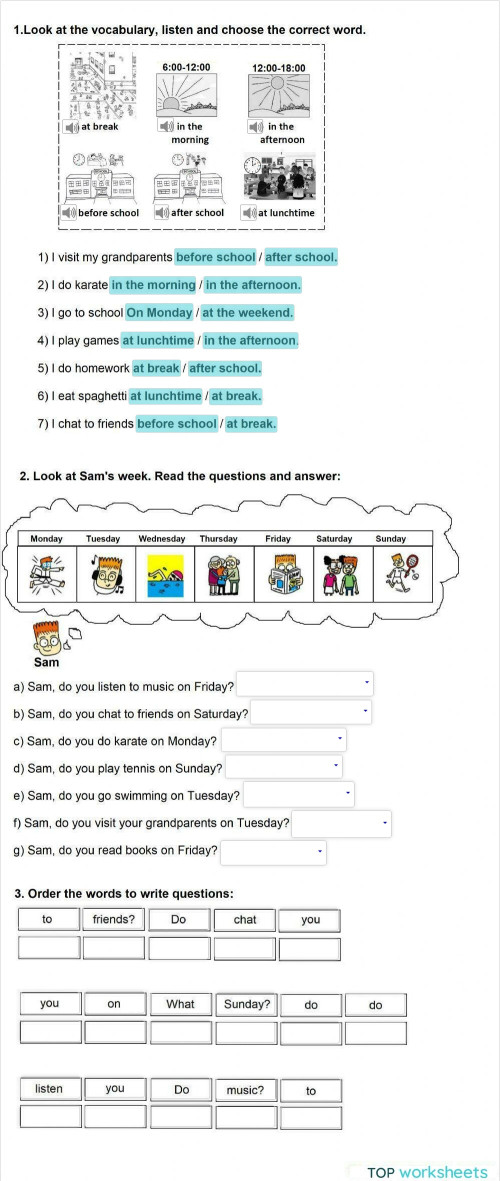 EN3-U4-Open Up- Unit 4. Interactive worksheet | TopWorksheets