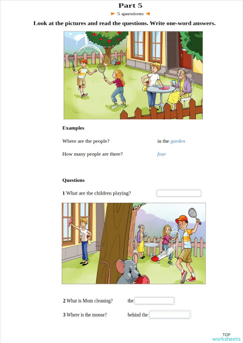 SKILLS BUILDER FOR YOUNG LEARNERS STARTERS 2 UNIT 5 Reading & Writing ...