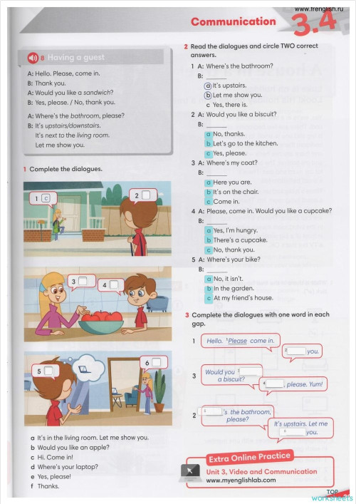 GG1 WB 3.4 communication. Interactive worksheet | TopWorksheets