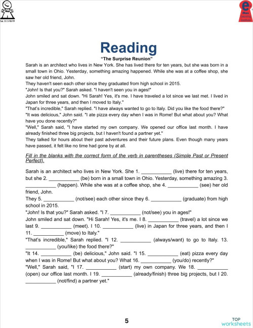 Activities Extra. Interactive worksheet | TopWorksheets