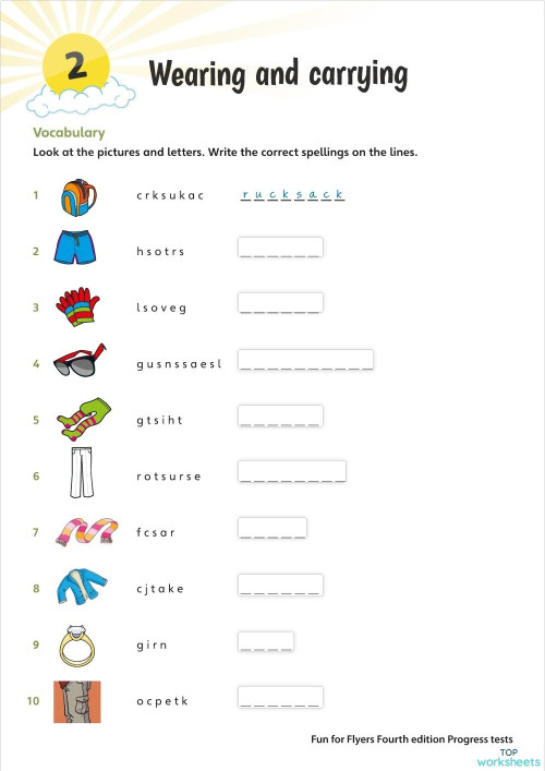 Fun for flyers: Hello again! Test 2. Interactive worksheet | TopWorksheets