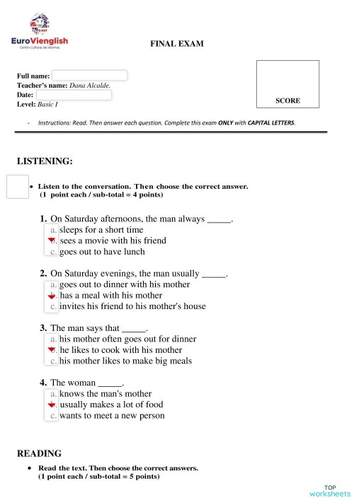 SEPARABLE PHRASAL VERBS. Interactive worksheet | TopWorksheets