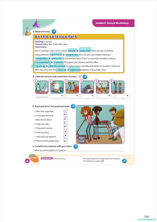 U1 L5 p.8 - 1,2,3. Interactive worksheet | TopWorksheets