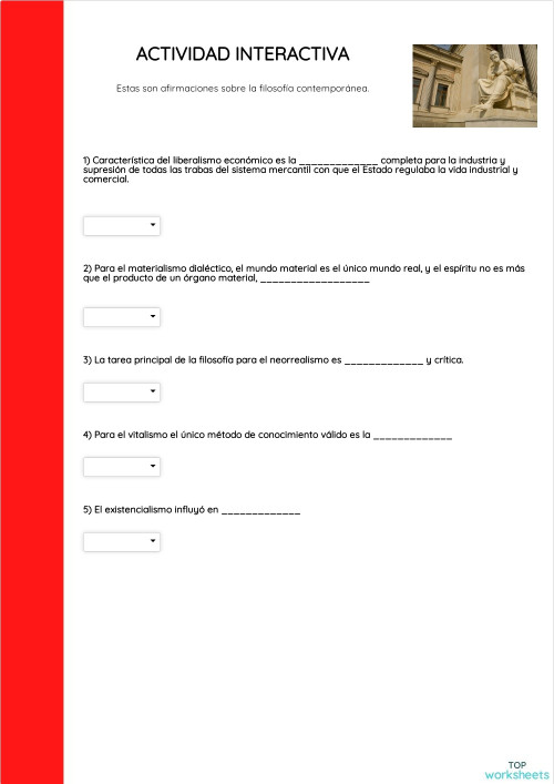 ACTIVIDAD INTERACTIVA. Ficha interactiva | TopWorksheets