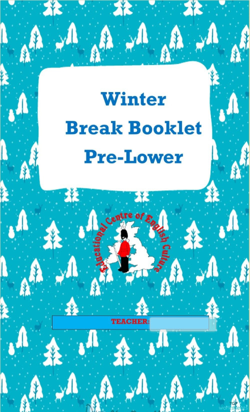 16/7. "Winter Break Booklet". : interactive worksheets and online ...