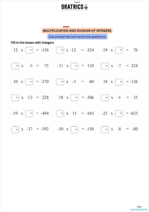 Grade 6 33. Interactive worksheet | TopWorksheets