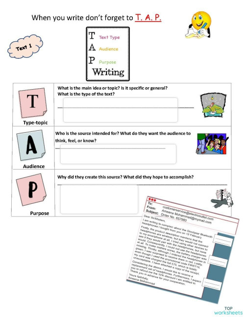Writing a complaint letter. Interactive worksheet | TopWorksheets