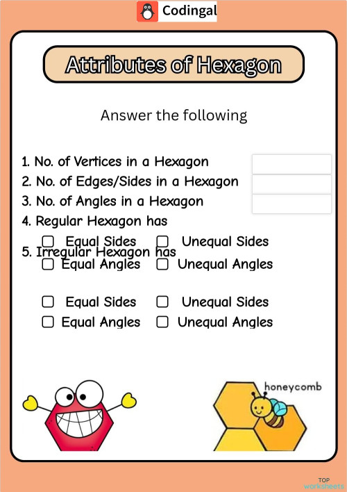 M_G02M12L59_WE02_Attributes of Hexagon. Interactive worksheet ...