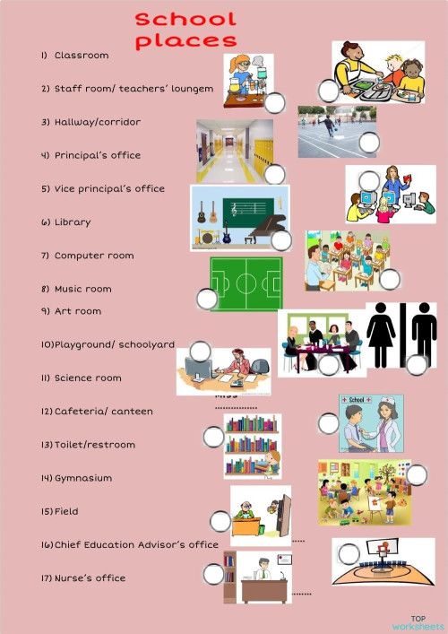 School places. Interactive worksheet | TopWorksheets