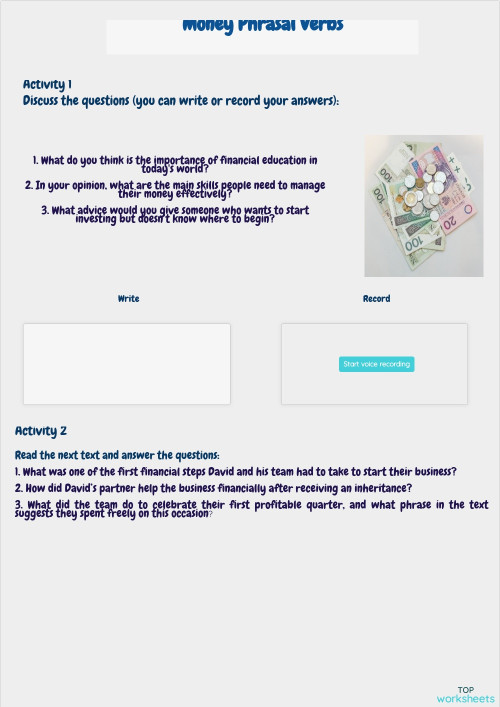 Getting Started - Lesson 2. Interactive worksheet | TopWorksheets