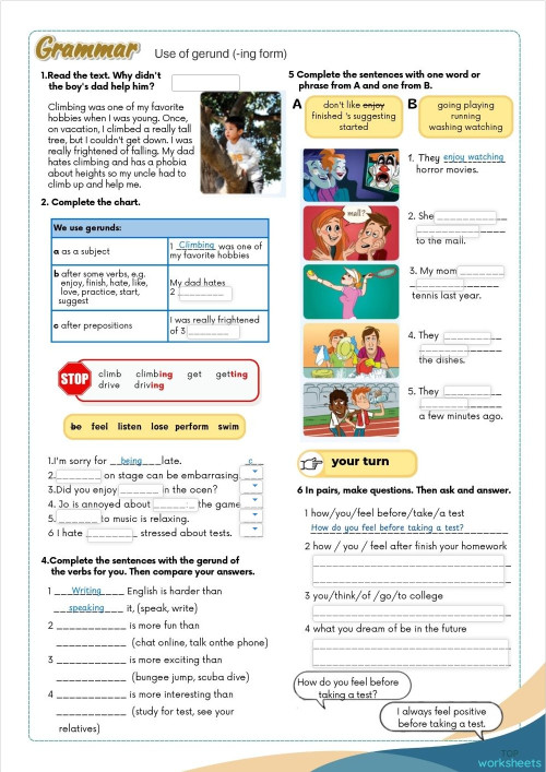 I.4 Grammar (4th). Interactive worksheet | TopWorksheets