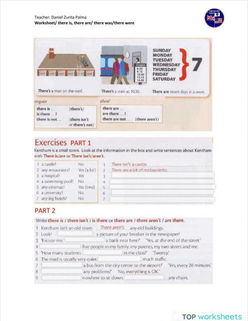 There is-there are present and past. Interactive worksheet | TopWorksheets