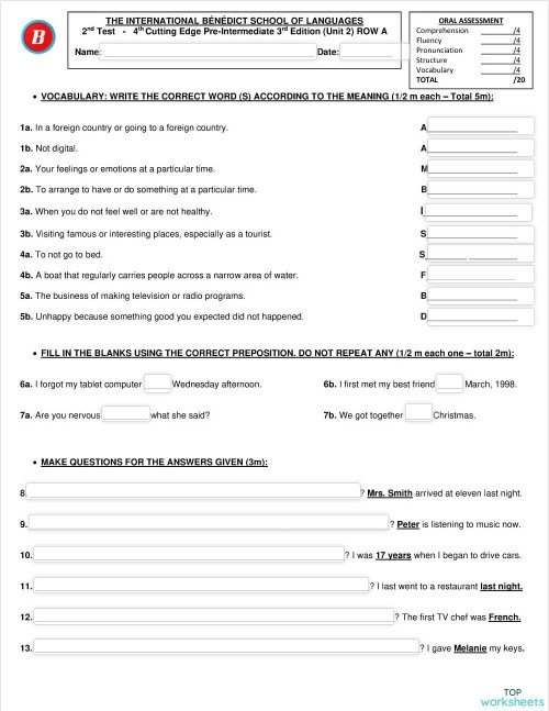 Formal Greetings. Interactive worksheet | TopWorksheets