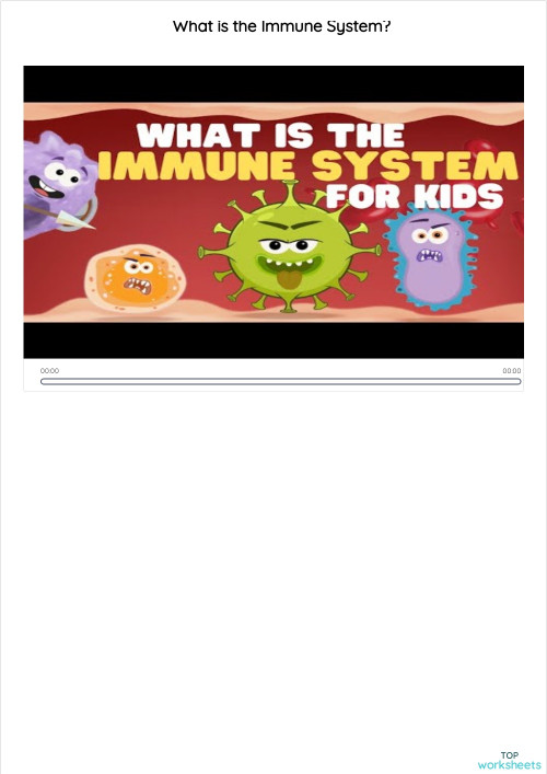 What is the Immune System?. Interactive worksheet | TopWorksheets