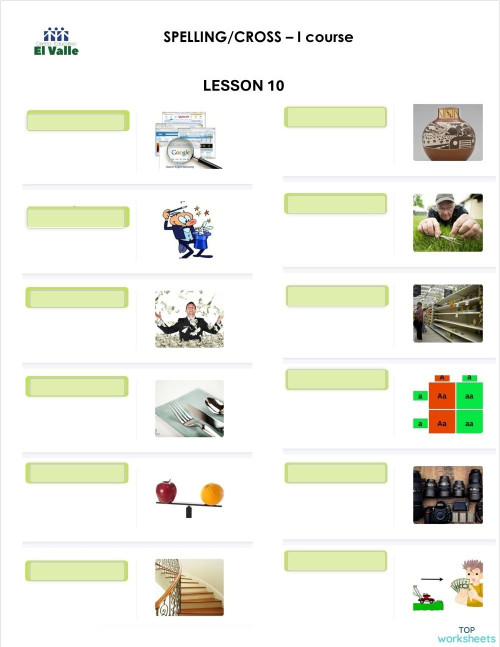 Spelling Lesson 10 - I course. Interactive worksheet | TopWorksheets