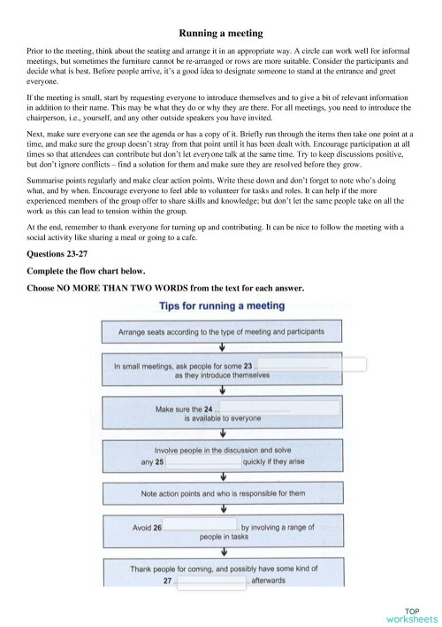 BUSINESS READING. Interactive worksheet | TopWorksheets