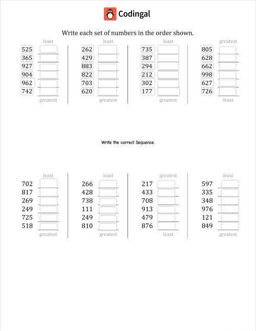 M_G02M03L11_WE02_Number upto 999. Interactive worksheet | TopWorksheets