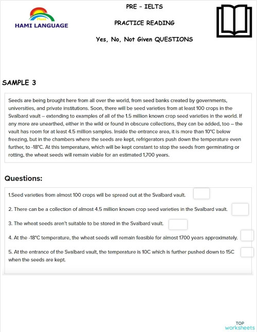 KET Reading Part 1-4. Interactive worksheet | TopWorksheets