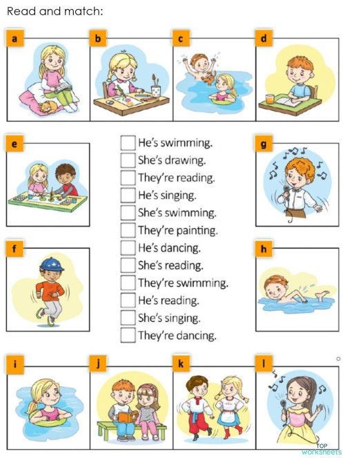 Present continuous 2. Interactive worksheet | TopWorksheets