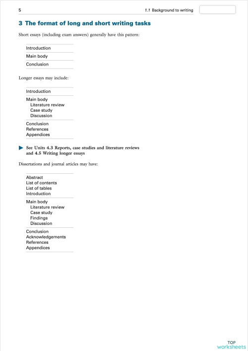 Academic Writing Bailey 3rd edition part 2. Interactive worksheet ...