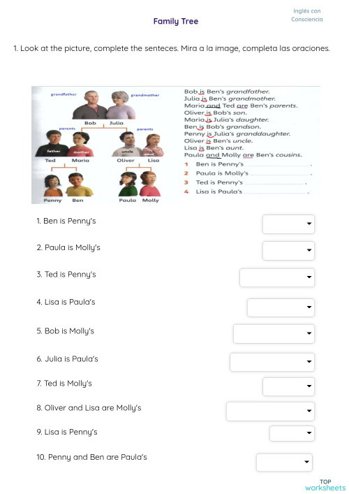 Possessive: interactive worksheets and online exercises | TopWorksheets
