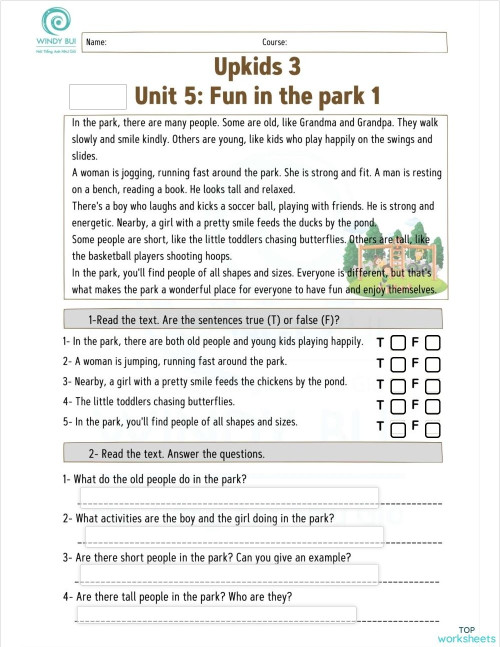 Reading Up3 unit 5. Interactive worksheet | TopWorksheets