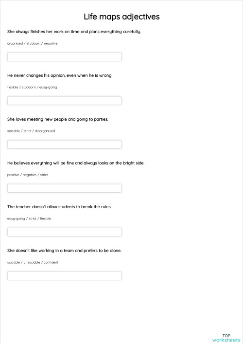 ADJECTIVE ORDER : OSASCOMP. Interactive worksheet | TopWorksheets