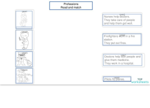 Professions. Interactive worksheet | TopWorksheets
