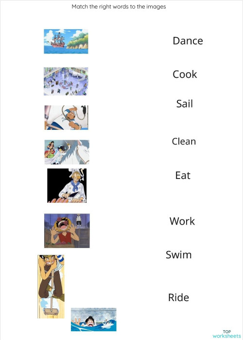 One Piece verbs infinitive. Pirates. A1. Interactive worksheet ...