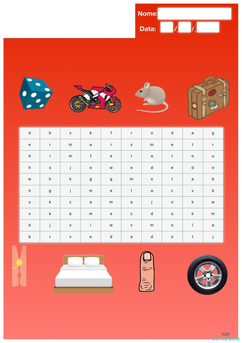 Sopa de letras 1. Ficha interativa | TopWorksheets