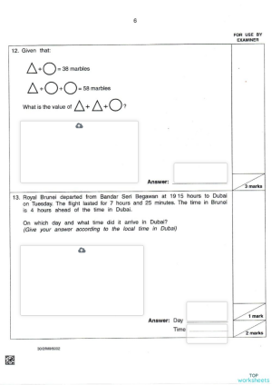 2017 PSR MATHEMATICS PAPER 2 PART 2. Interactive worksheet | TopWorksheets