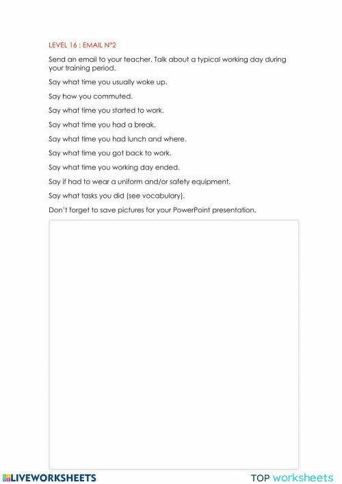 Level 16 send an email part 2. Interactive worksheet | TopWorksheets