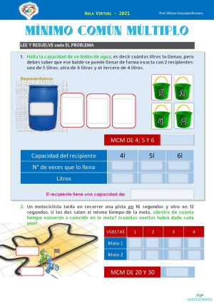 PROBLEMAS DE MCM 2. Ficha interactiva | TopWorksheets