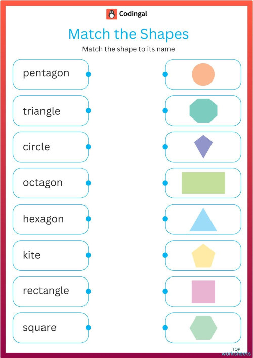 M_G04M14L45_WC01_Identifying Basic 2D Shapes. Interactive worksheet | TopWorksheets